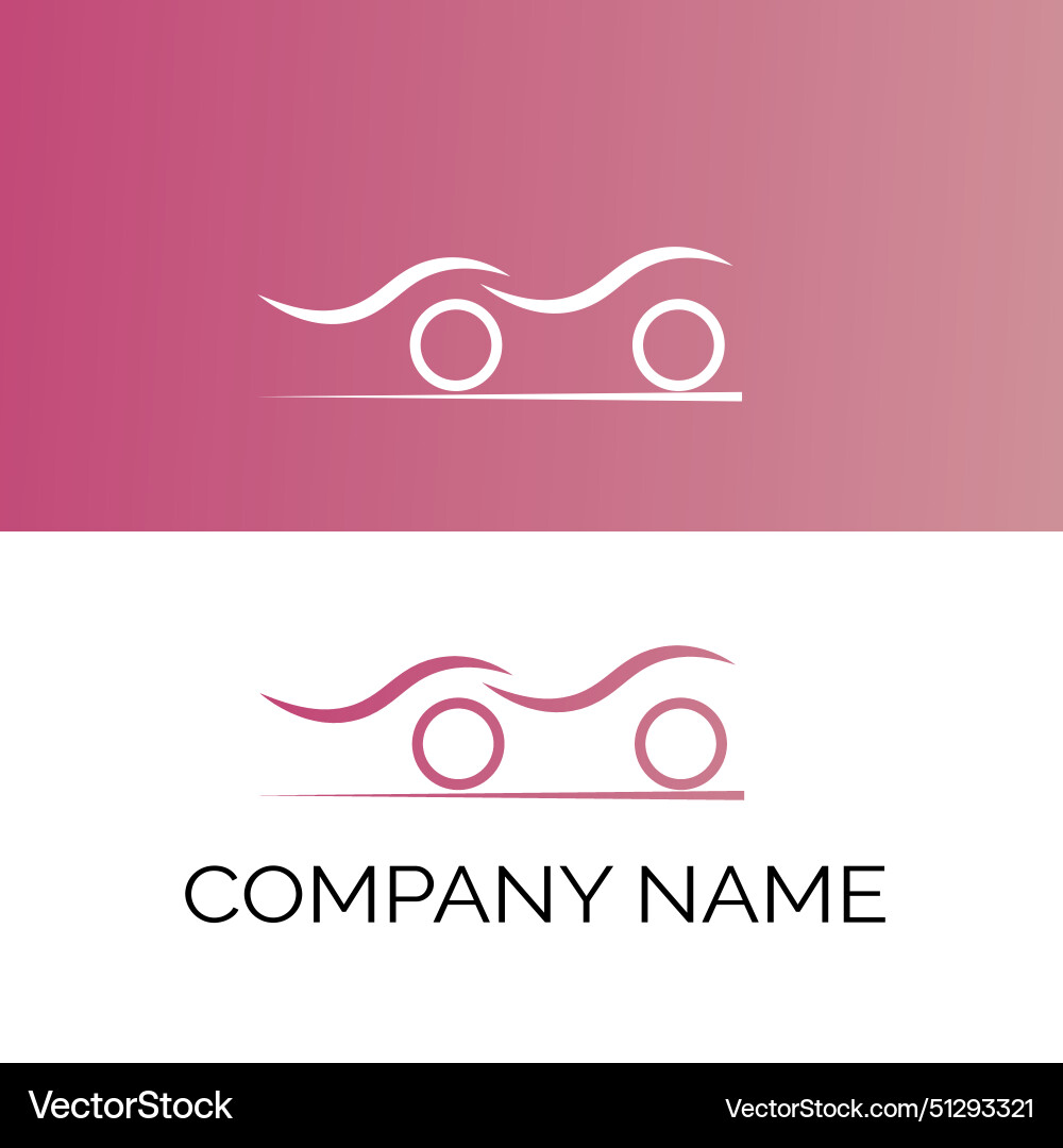 Simple minimalistic car logo design Royalty Free Vector