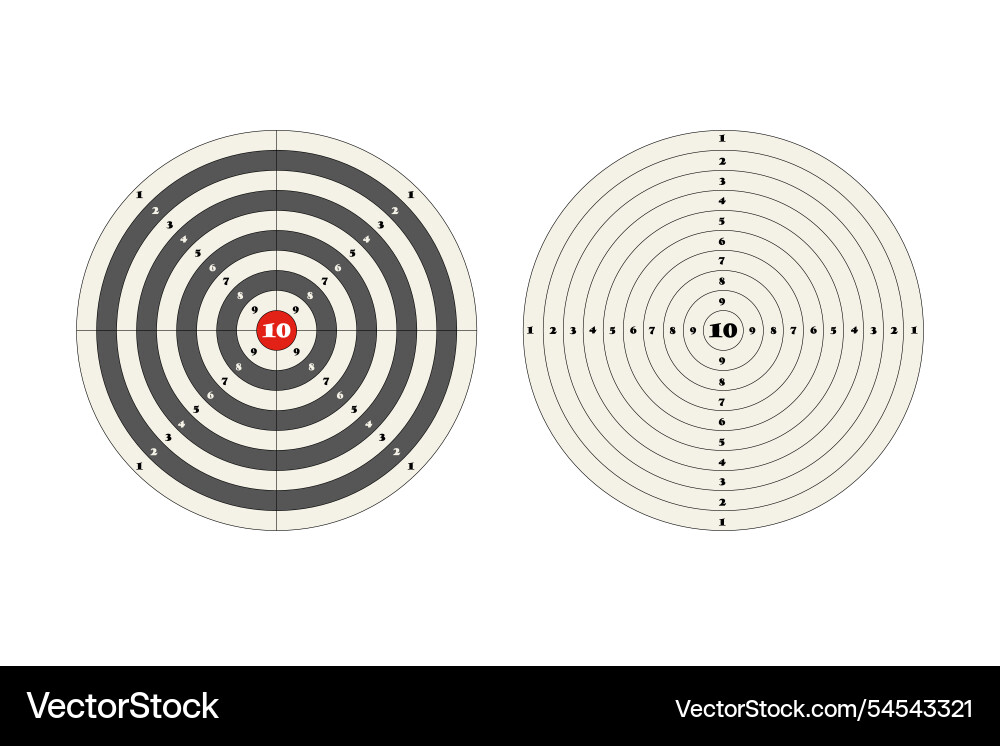 Targets isolated on white Royalty Free Vector Image