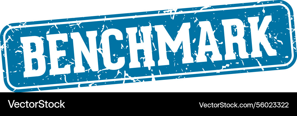 Benchmark rectangular sign stamp Royalty Free Vector Image