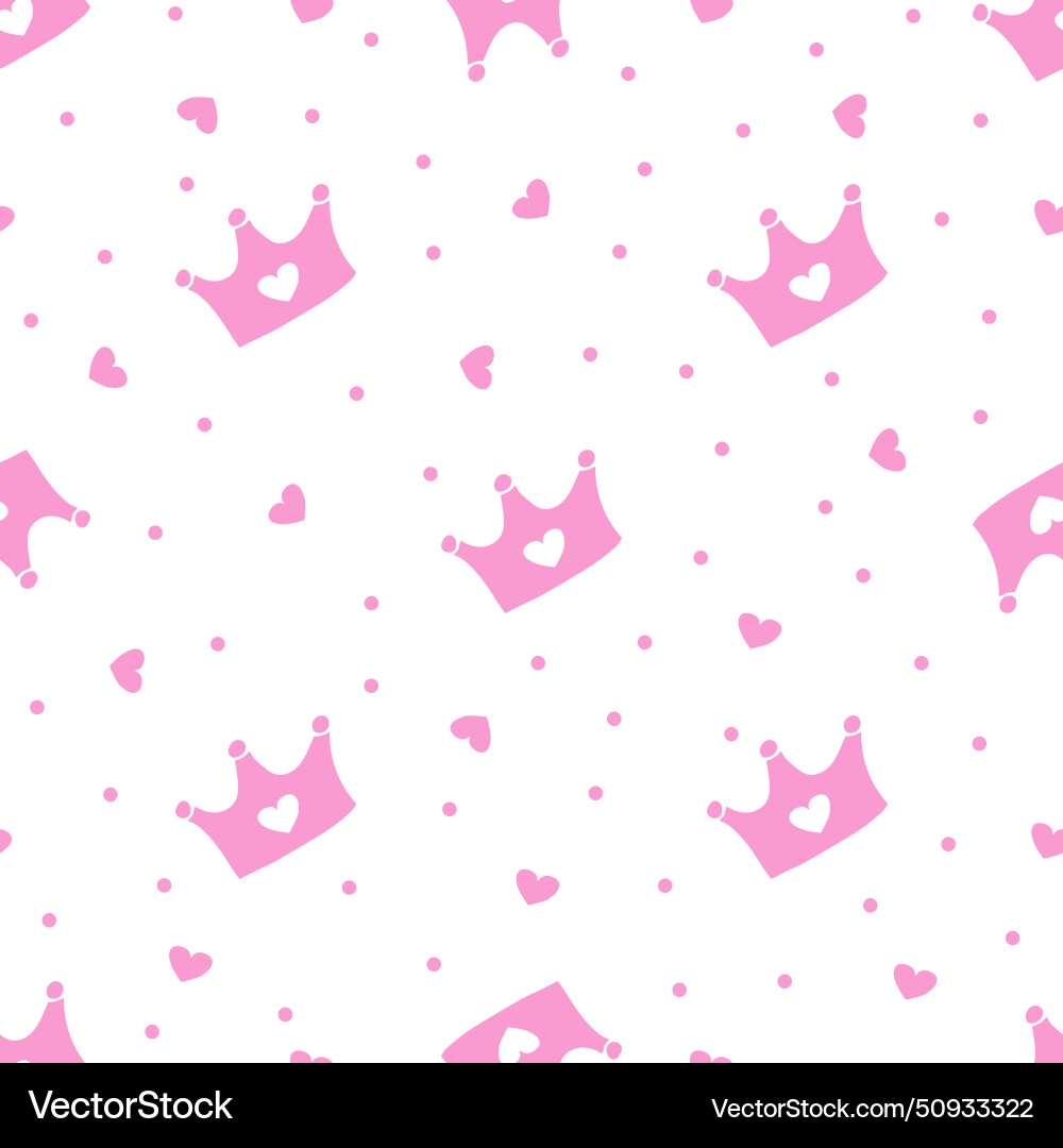 Pattern with crowns for a little prince Royalty Free Vector