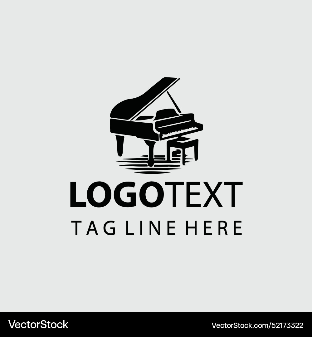 Piano logo Royalty Free Vector Image - VectorStock