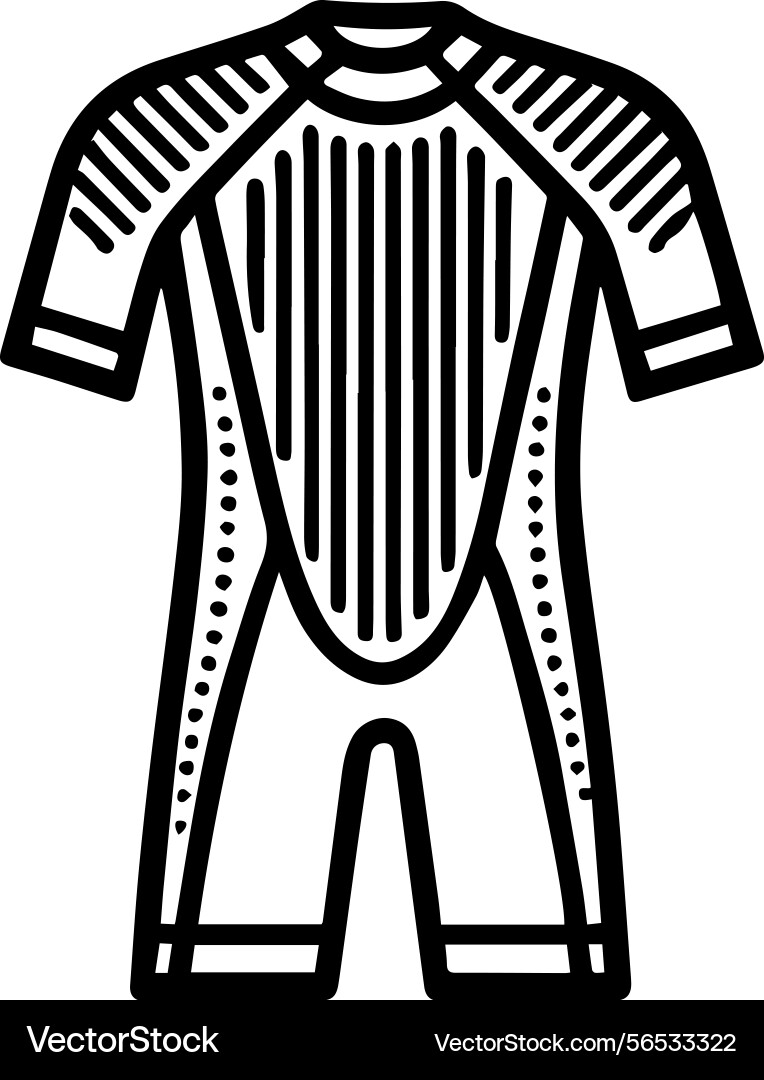 Simple icon of a wetsuits logo design Royalty Free Vector