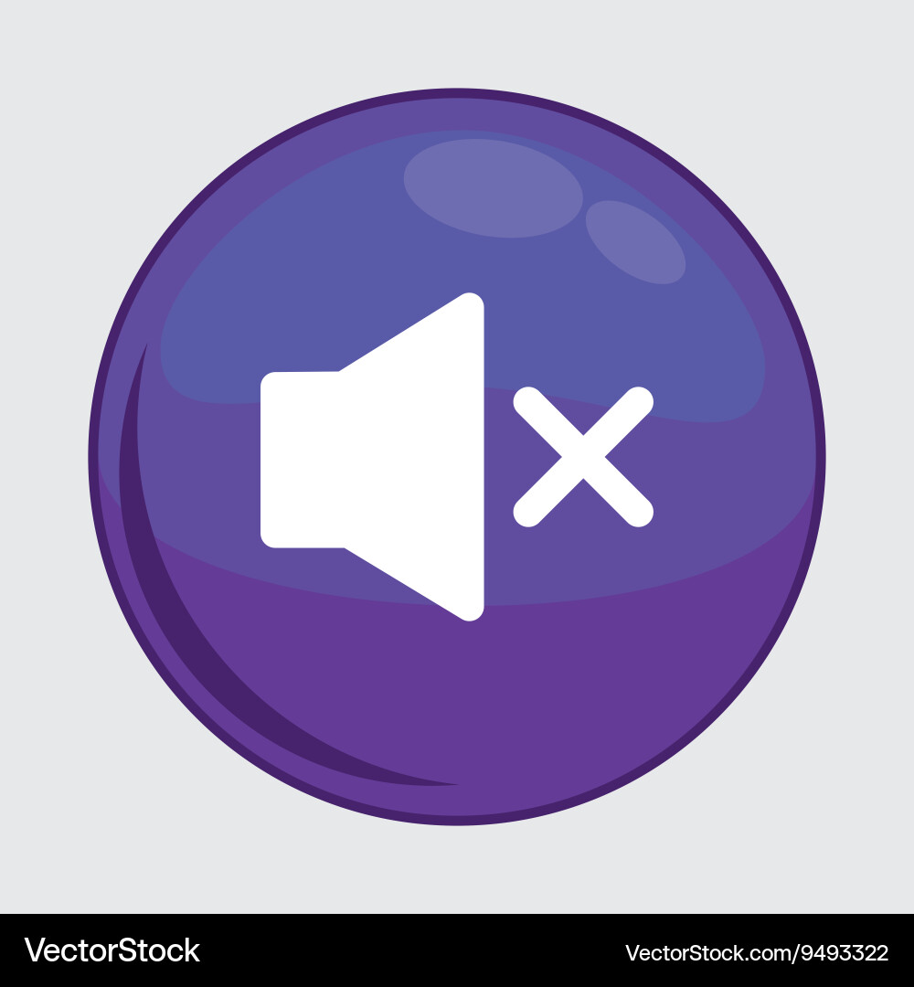 Sound button icon social media design Royalty Free Vector