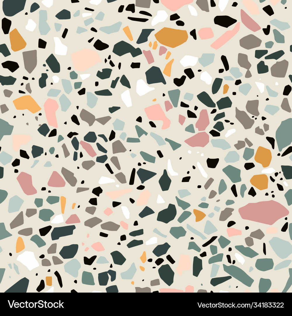 Terrazzo seamless pattern Royalty Free Vector Image