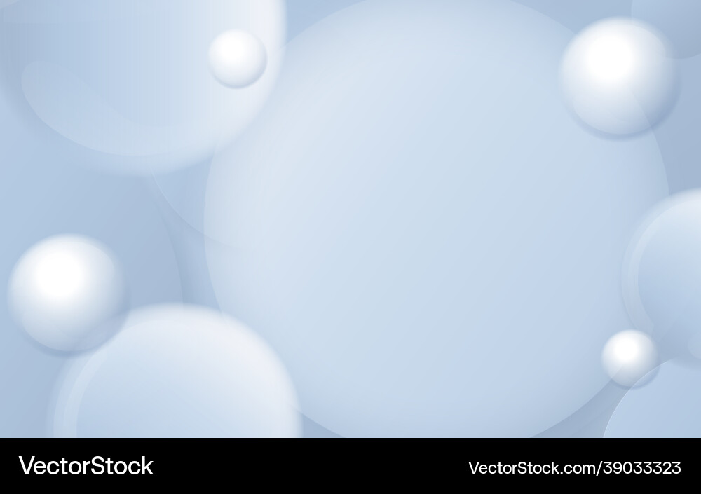 Abstract white spheres soft glossy bubble balls Vector Image