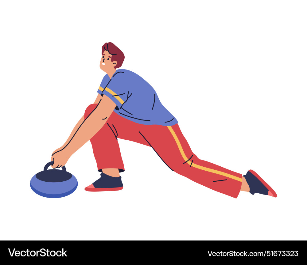 Curling winter olympics sports Royalty Free Vector Image