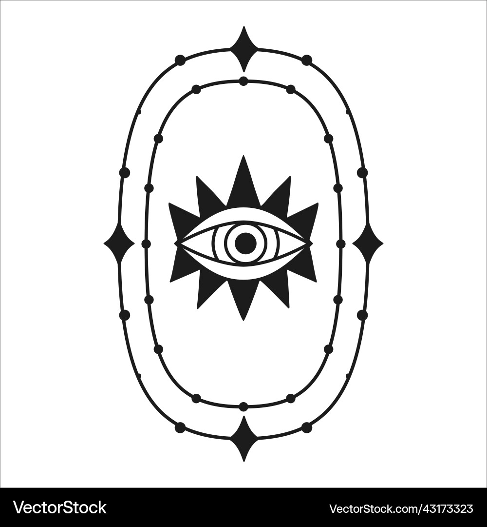 Eye mystical icon logo Royalty Free Vector Image