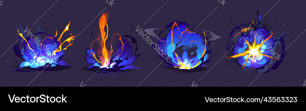 Magic Explosion Flash - Fire & Smoke Vector Image