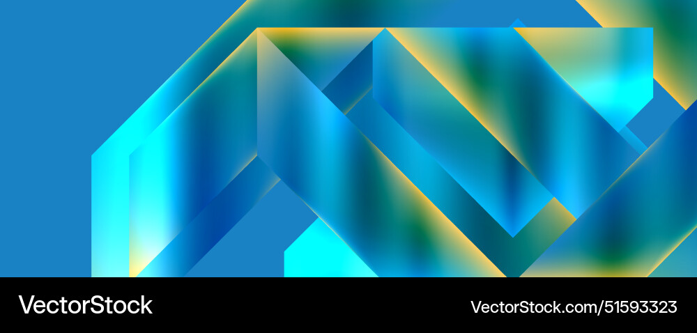 Neon colorful geometric shapes Royalty Free Vector Image