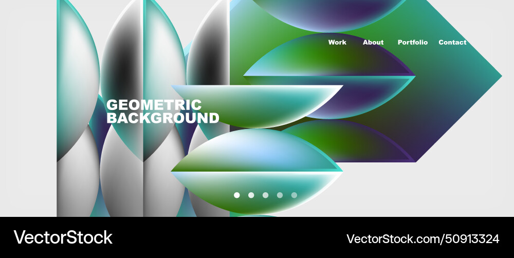 Minimal geometric web site page template design Vector Image