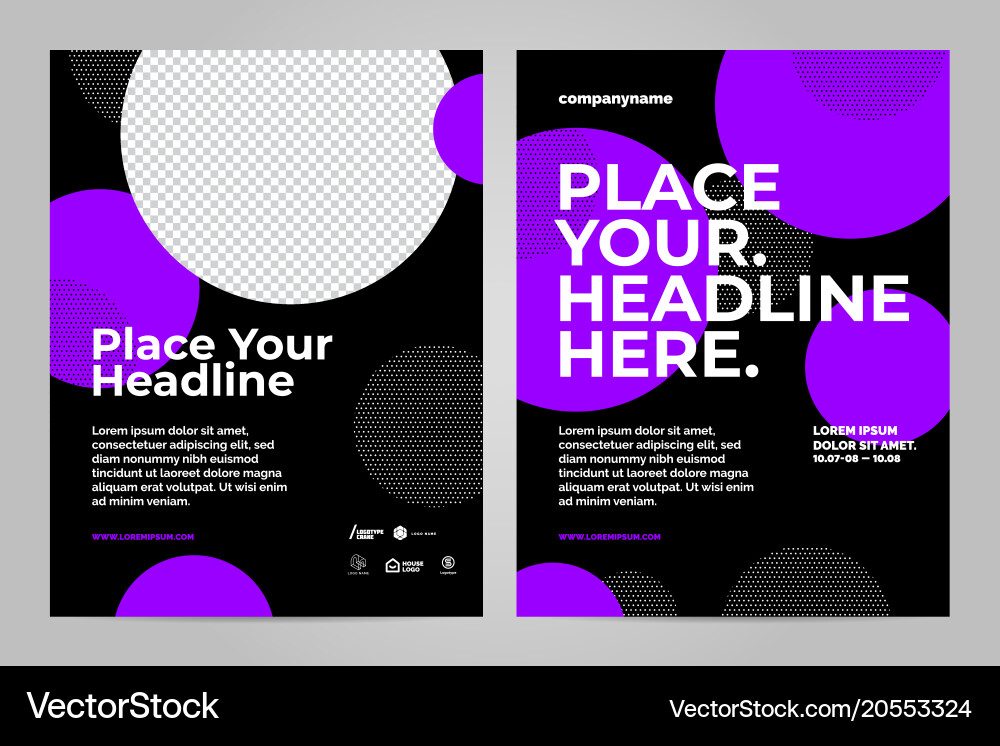 Minimal poster template design Royalty Free Vector Image