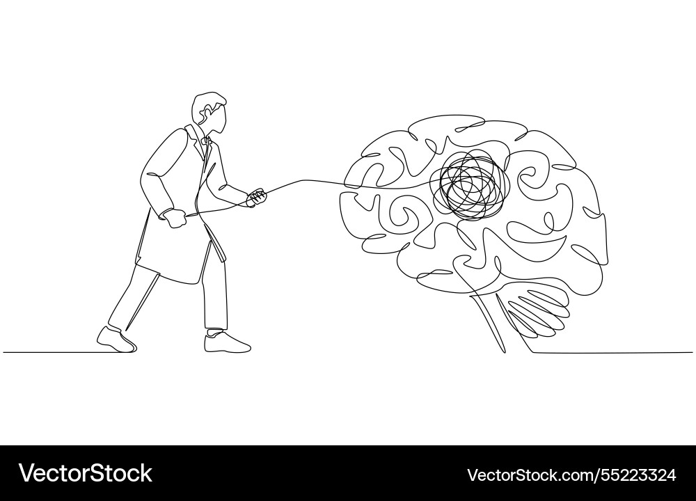Psychiatrist Resolving Brain Disorder – Free Vector | VectorStock