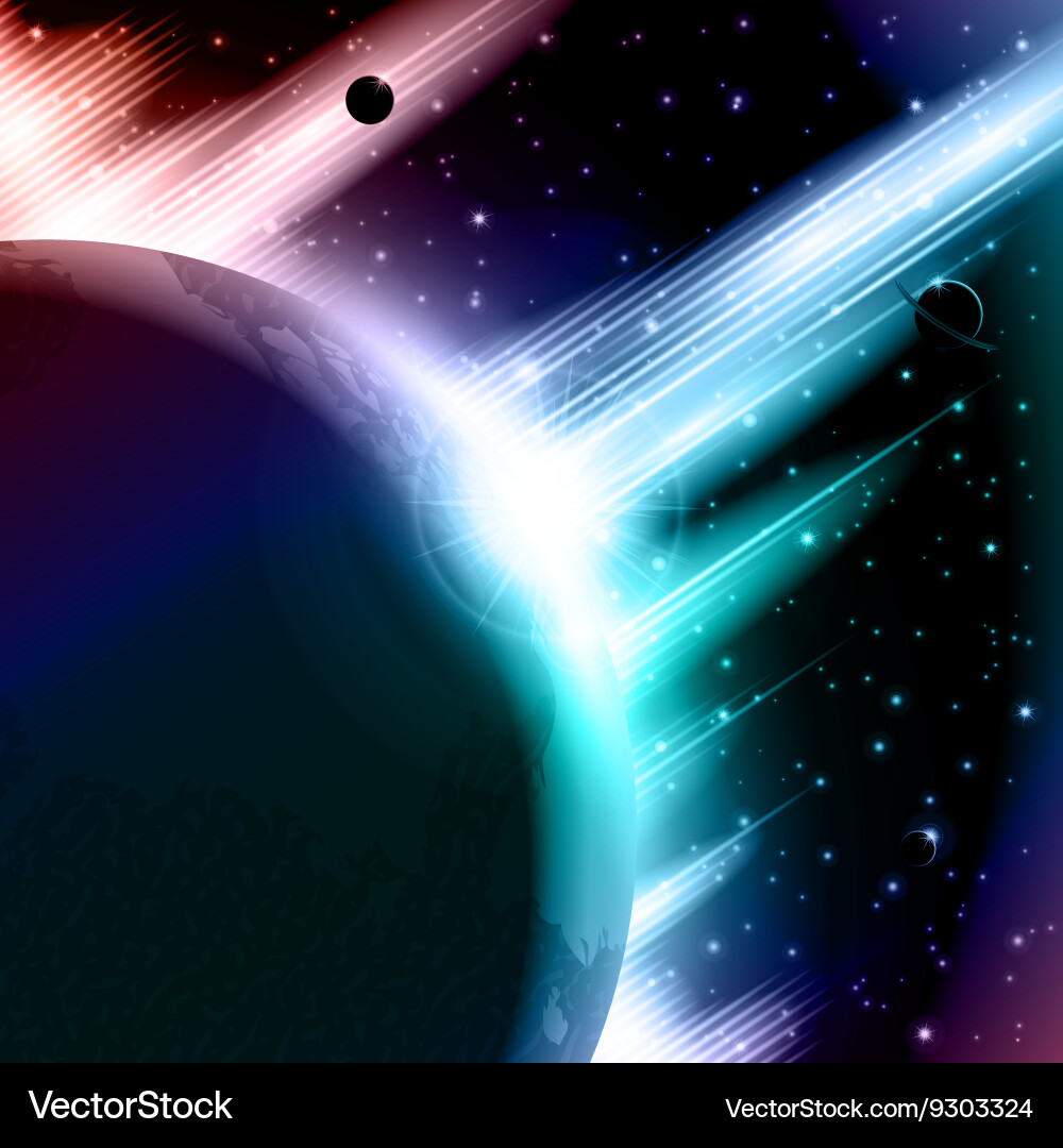 Retro space background Royalty Free Vector Image