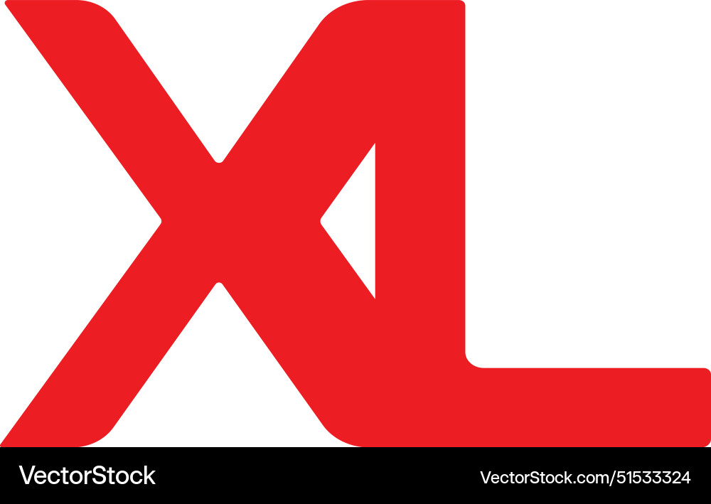 Xl logo design lx letter icon Royalty Free Vector Image