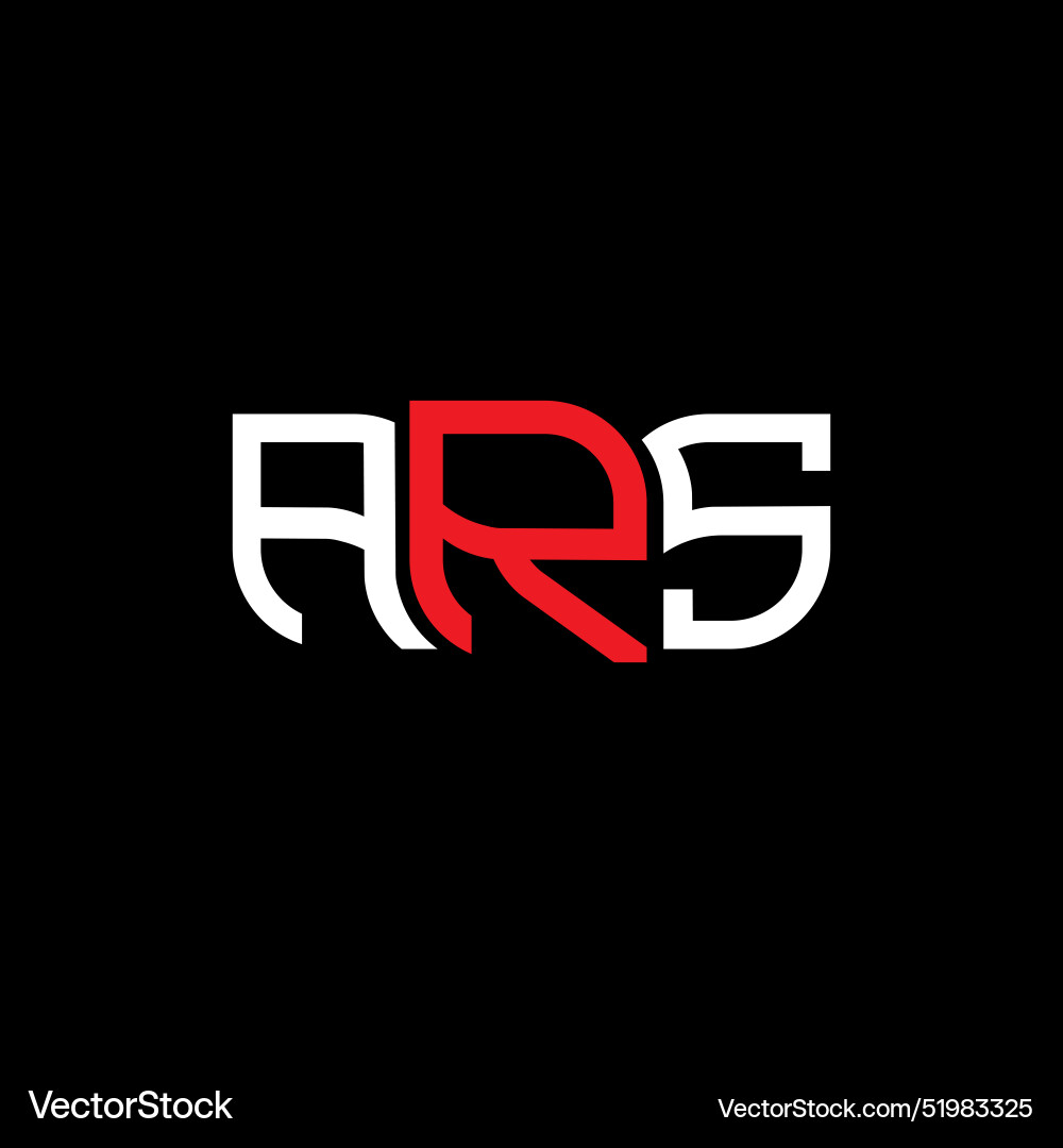 Ars logo design simple and modern Royalty Free Vector Image