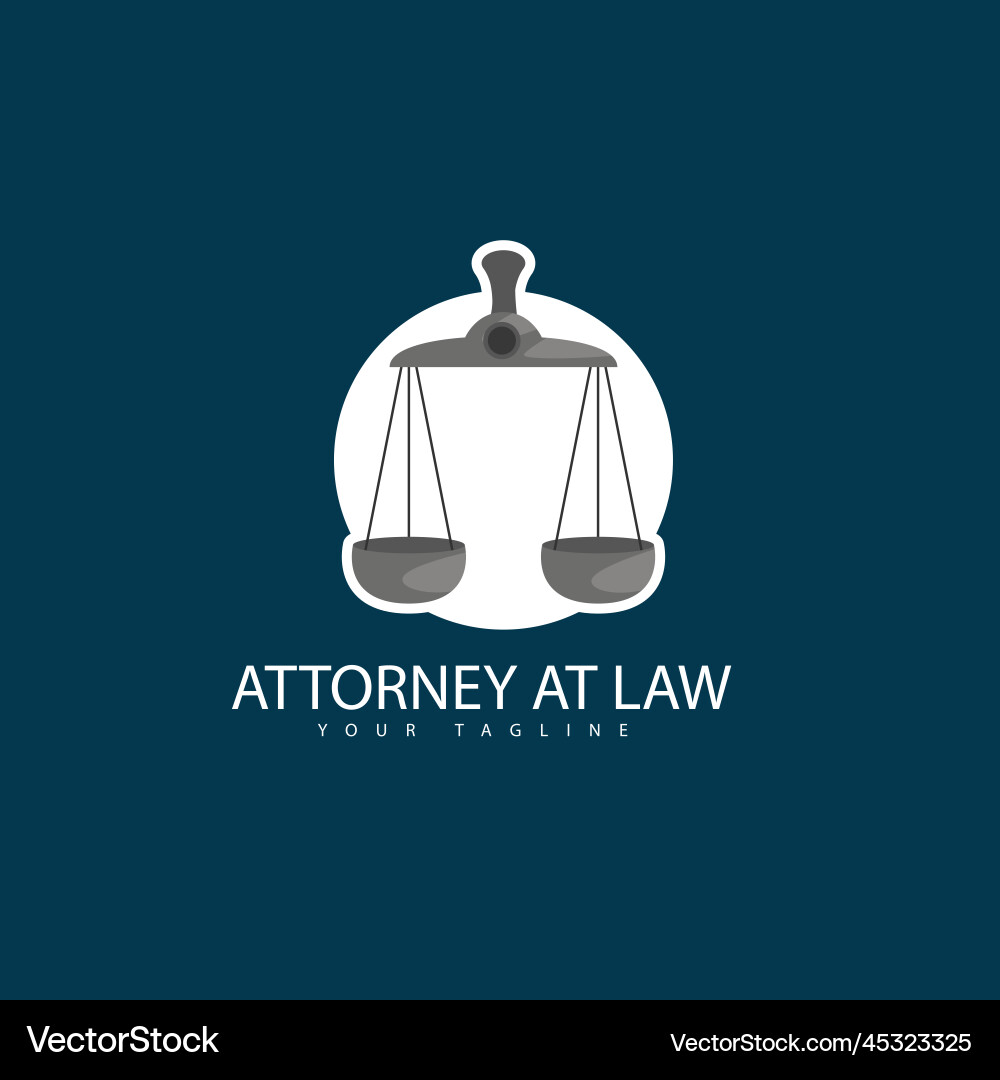 Attorney at law mascot logo Royalty Free Vector Image