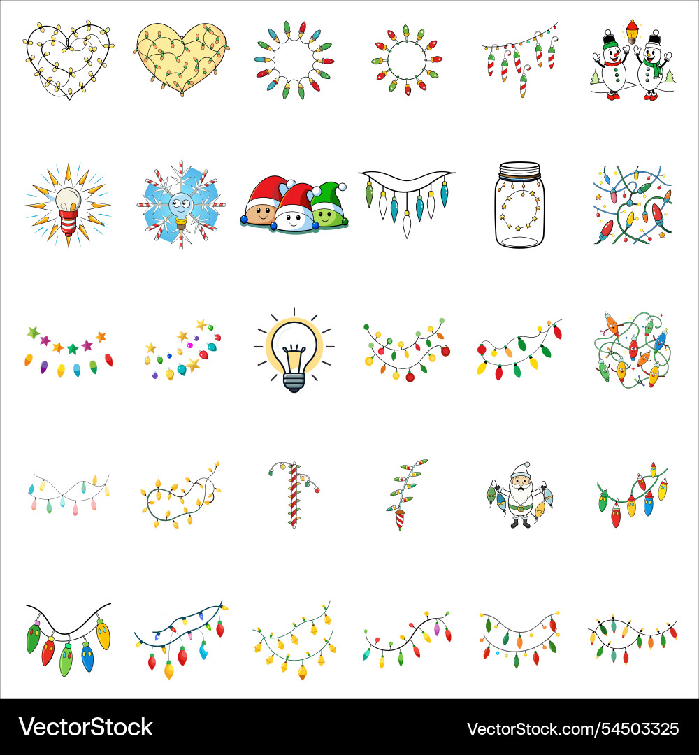 Christmas lights Royalty Free Vector Image - VectorStock