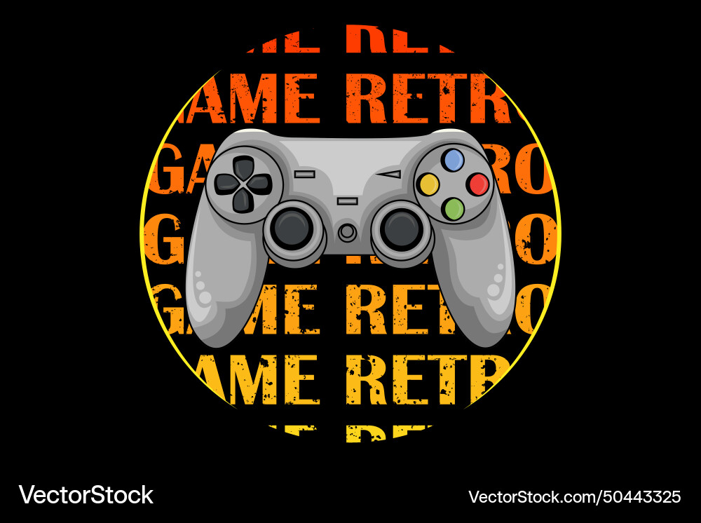 Game retro design landscape Royalty Free Vector Image