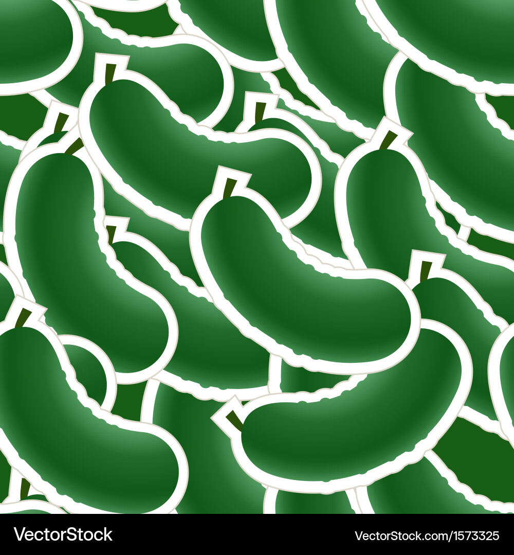 Green cucumbers group seamless background Vector Image