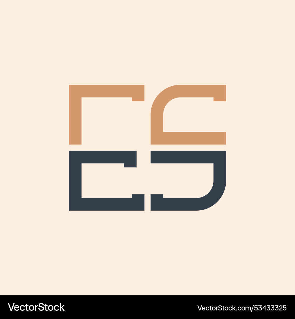 Modern es letter logo design creative and Vector Image