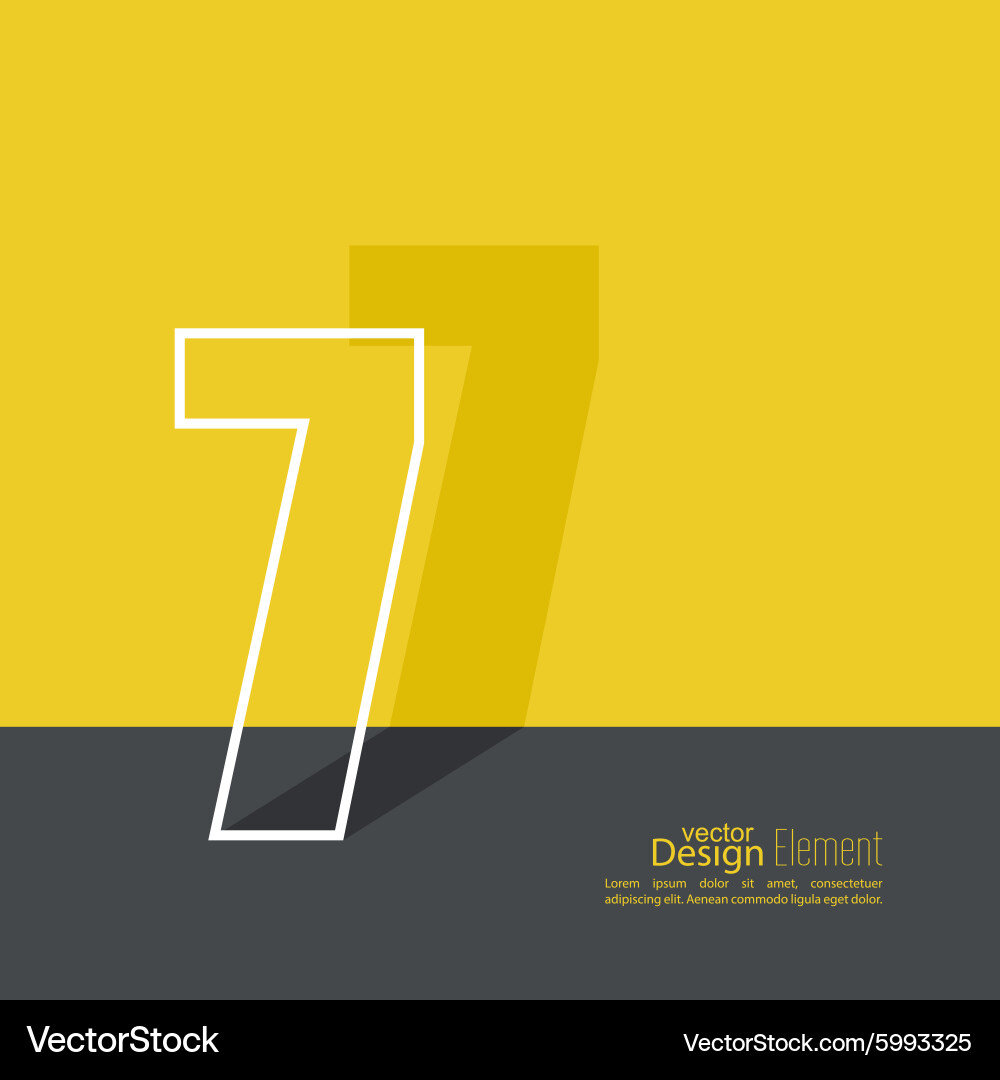 Number 7 Royalty Free Vector Image - VectorStock