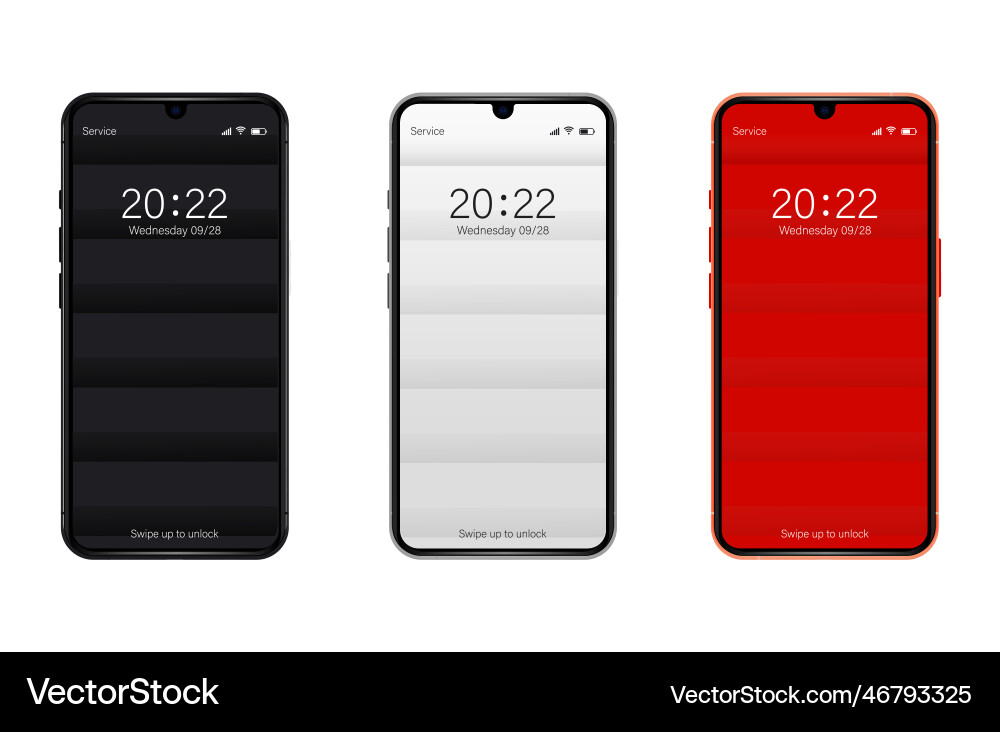 Photo realistic cell phone screen Royalty Free Vector Image