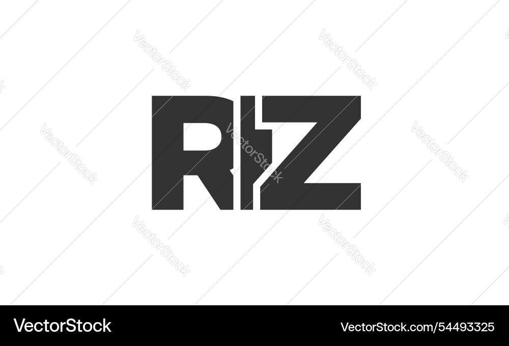 Riz Logo Design Vorlage mit stark und modern Vektorbild