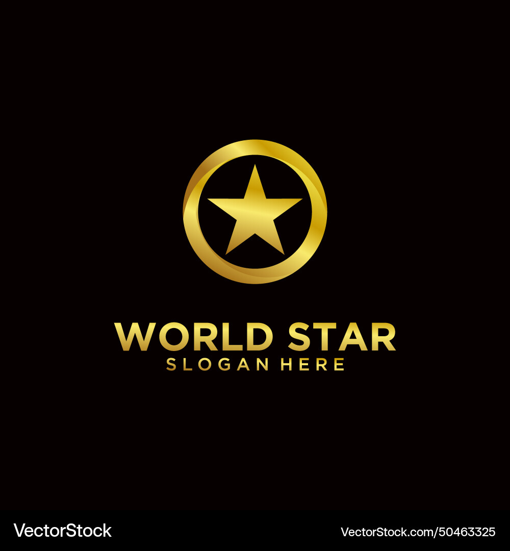 World star logo design luxury icon template Vector Image