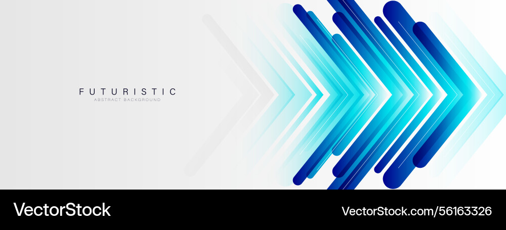 Abstract blue arrow lines on white background Vector Image