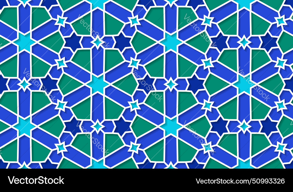 Arabic seamless girih pattern with classic islamic