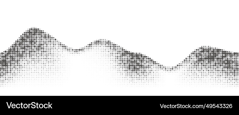 Dotted wave background halftone abstract Vector Image