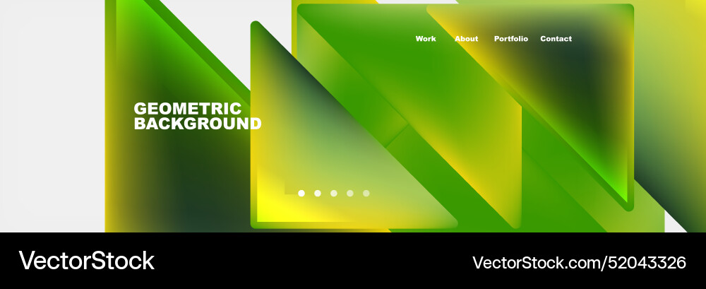 Gradient triangles composition with bright fluid Vector Image