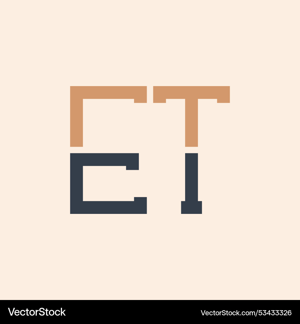 Modern et letter logo design creative Royalty Free Vector