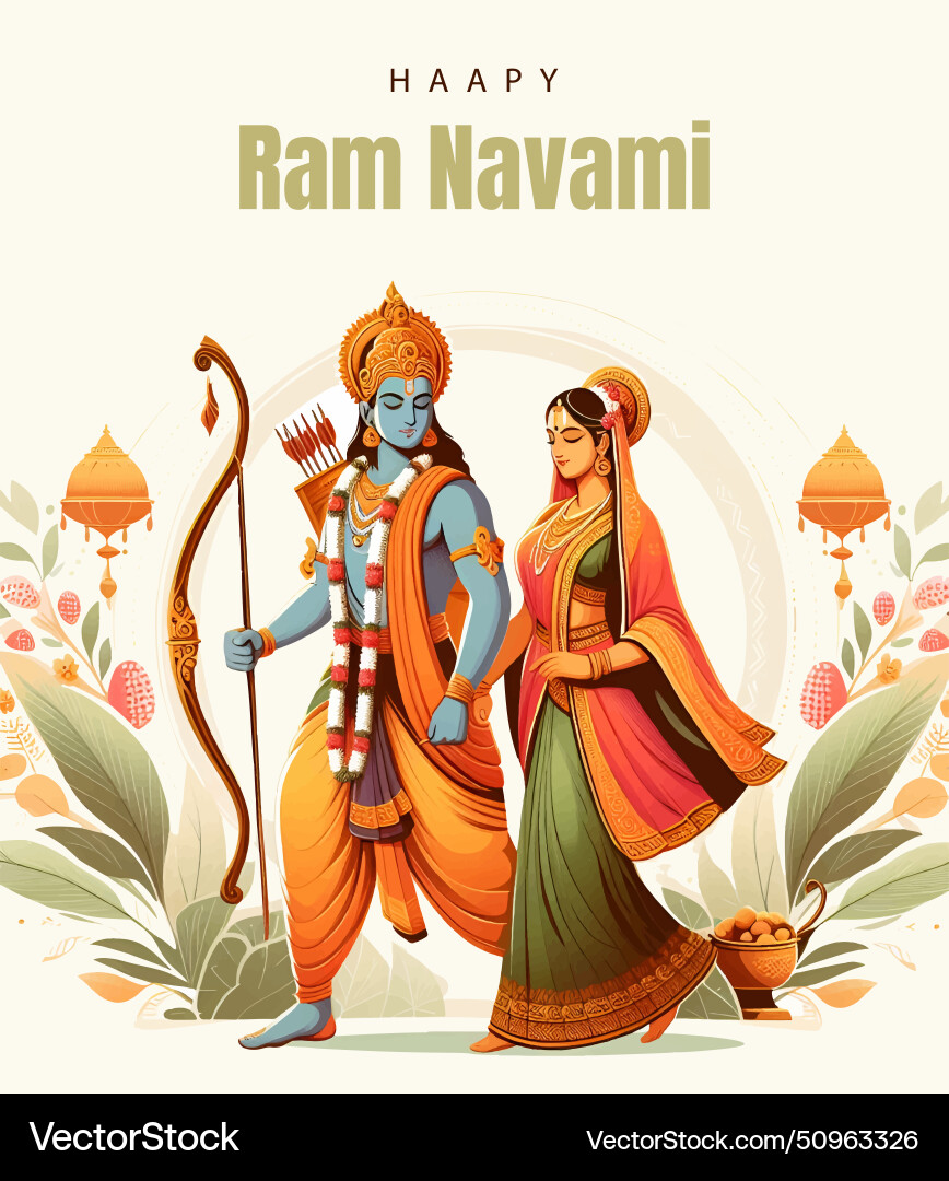 Ram navmi Royalty Free Vector Image - VectorStock