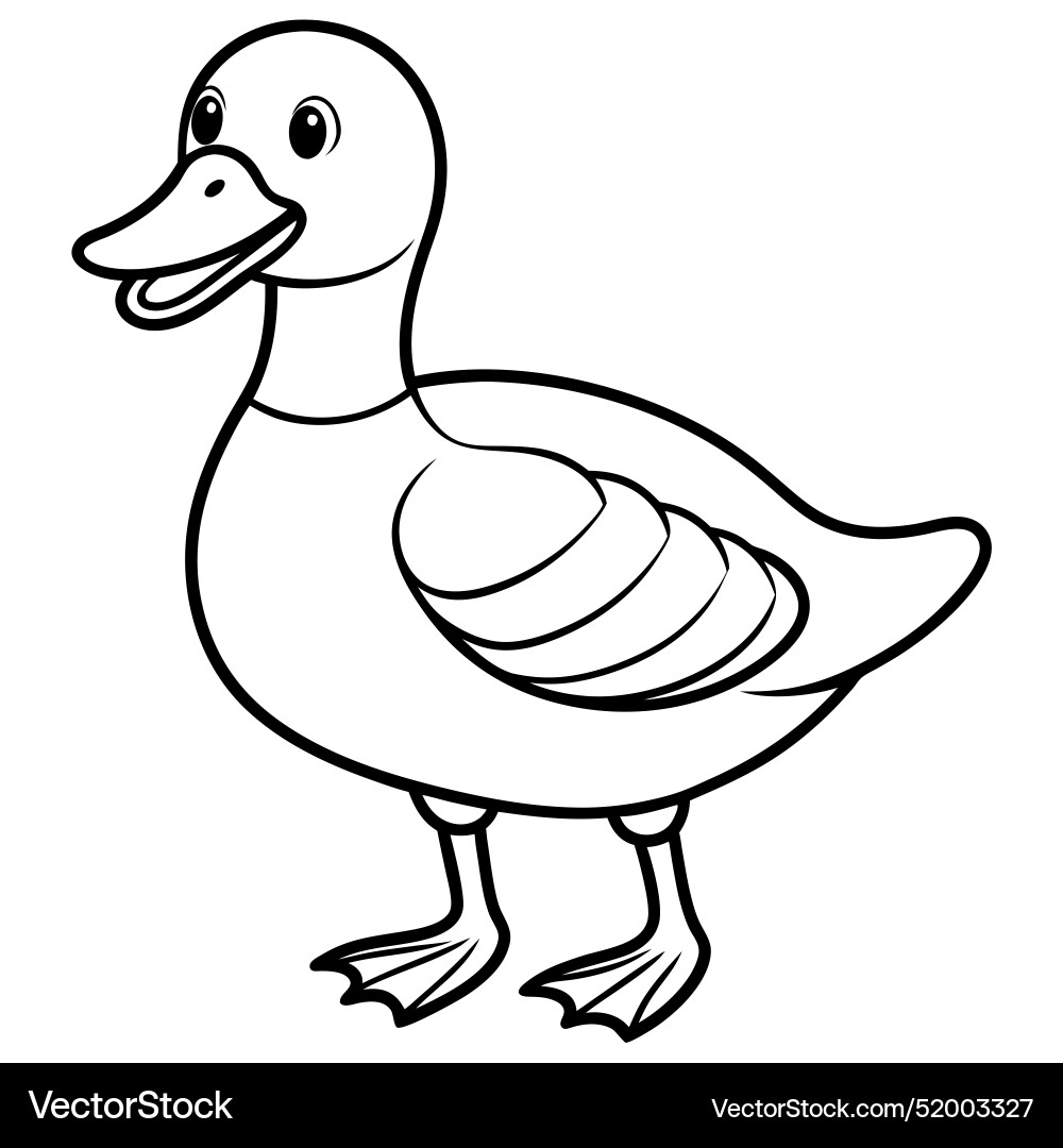 Coot duck smiles icon Royalty Free Vector Image