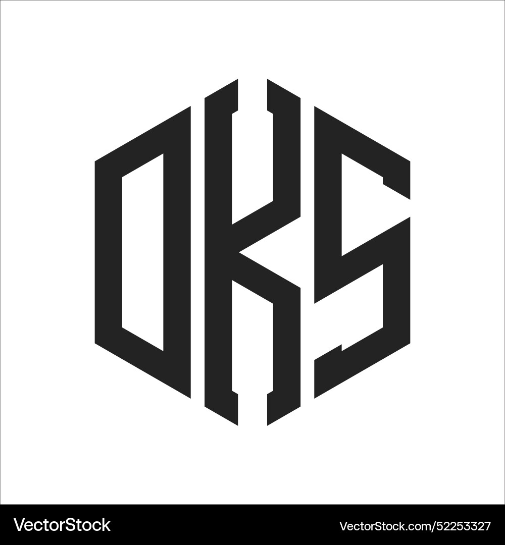 Dks logo design initial letter monogram Royalty Free Vector