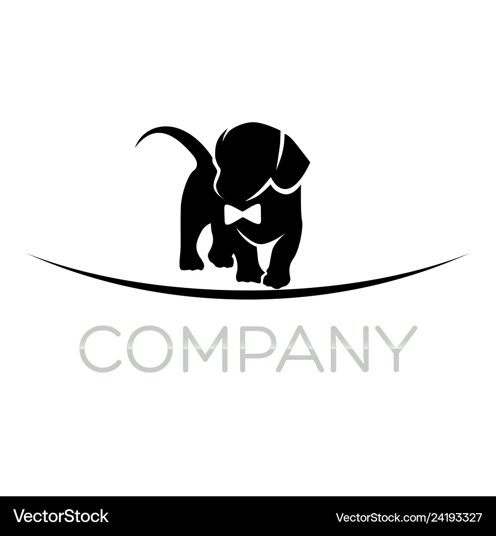 Dog puppy logo Royalty Free Vector Image - VectorStock