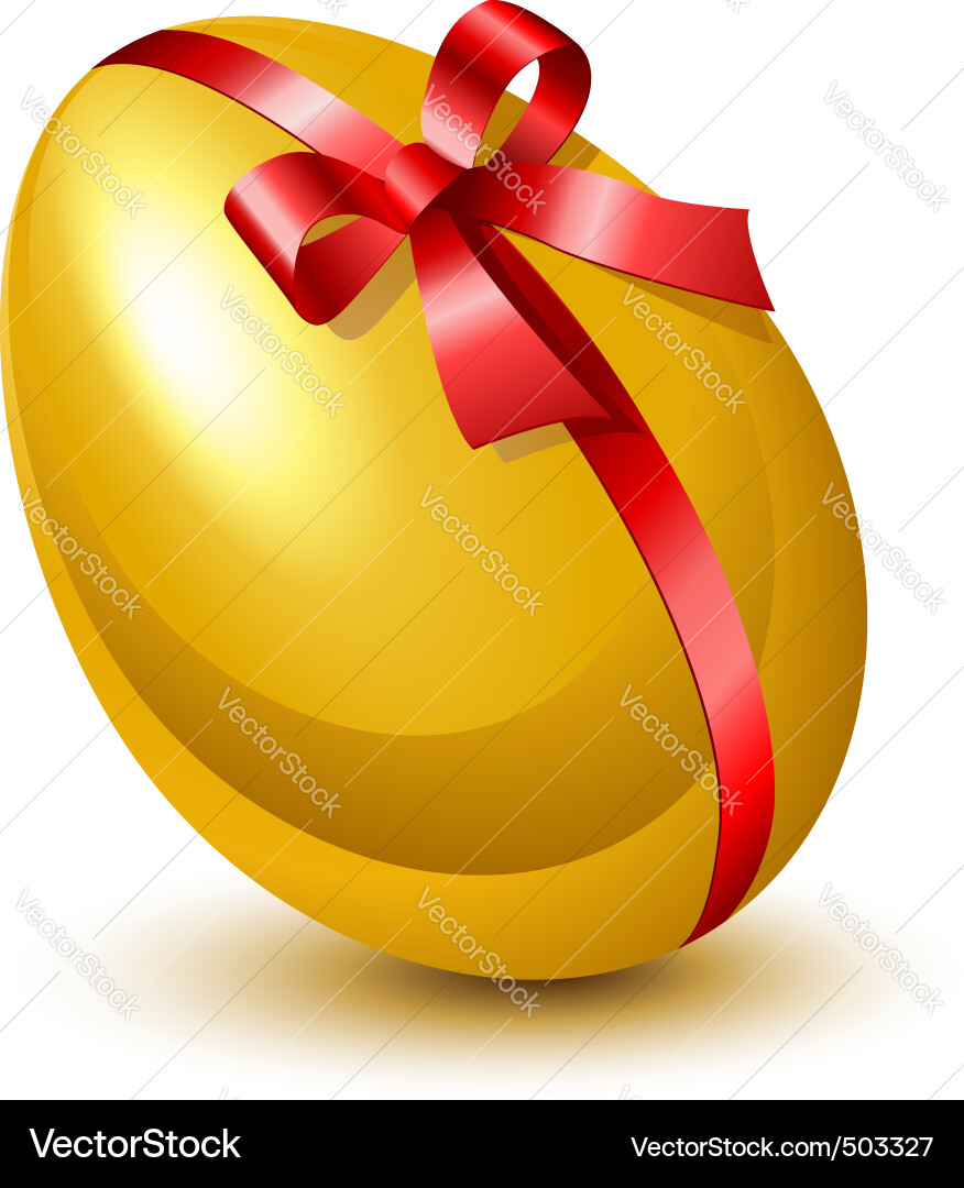 Golden egg Royalty Free Vector Image - VectorStock