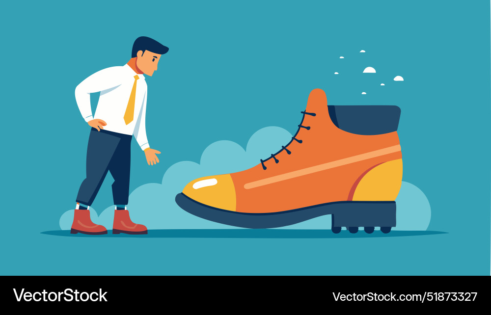 Oversized responsibility career growth challenge Vector Image