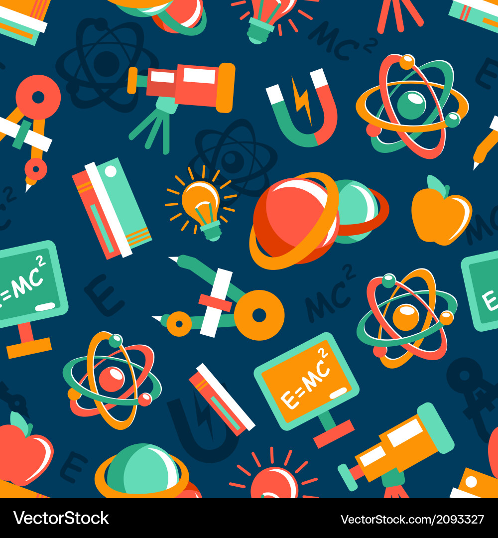 Physics seamless wallpaper Royalty Free Vector Image