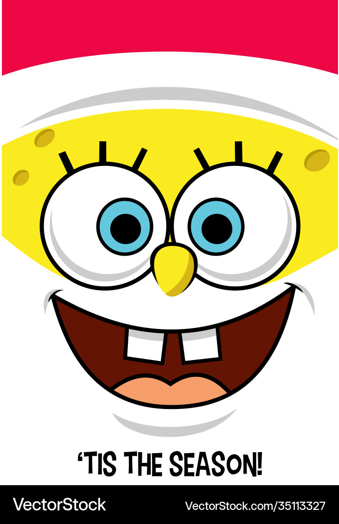Spongebob Santa Royalty Free Vector Image - VectorStock
