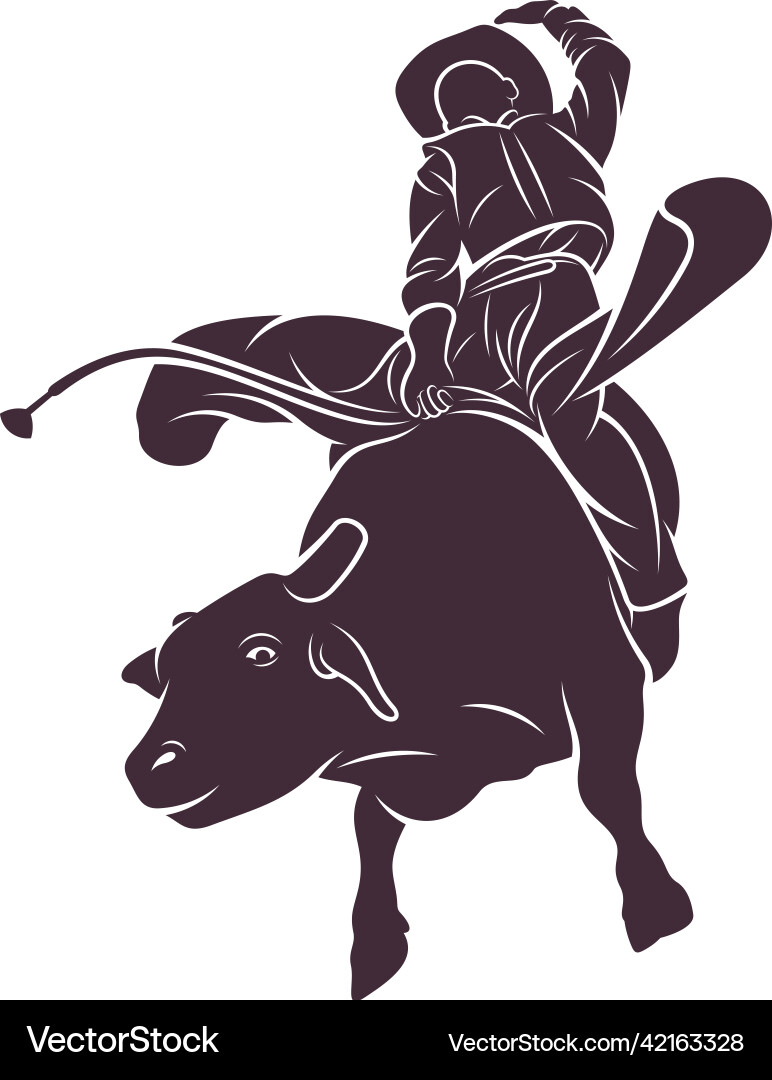 Bull rider design creative Royalty Free Vector Image