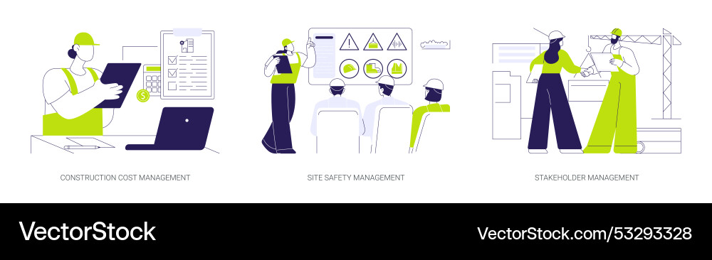 Construction management abstract concept Vector Image