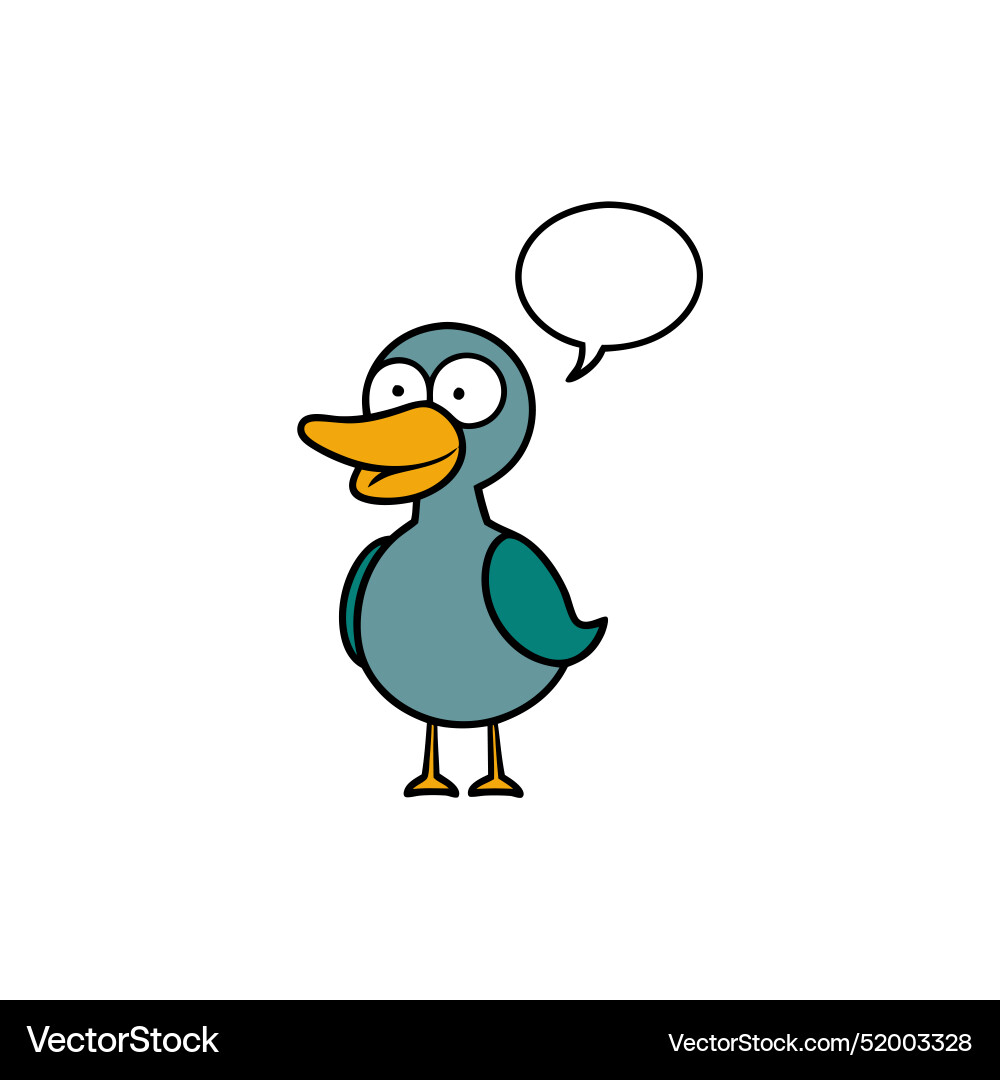Coot duck speaks icon Royalty Free Vector Image