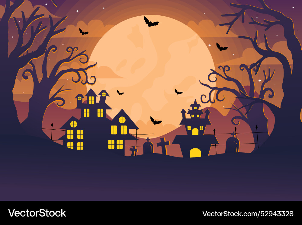 Gradient design happy halloween background Vector Image
