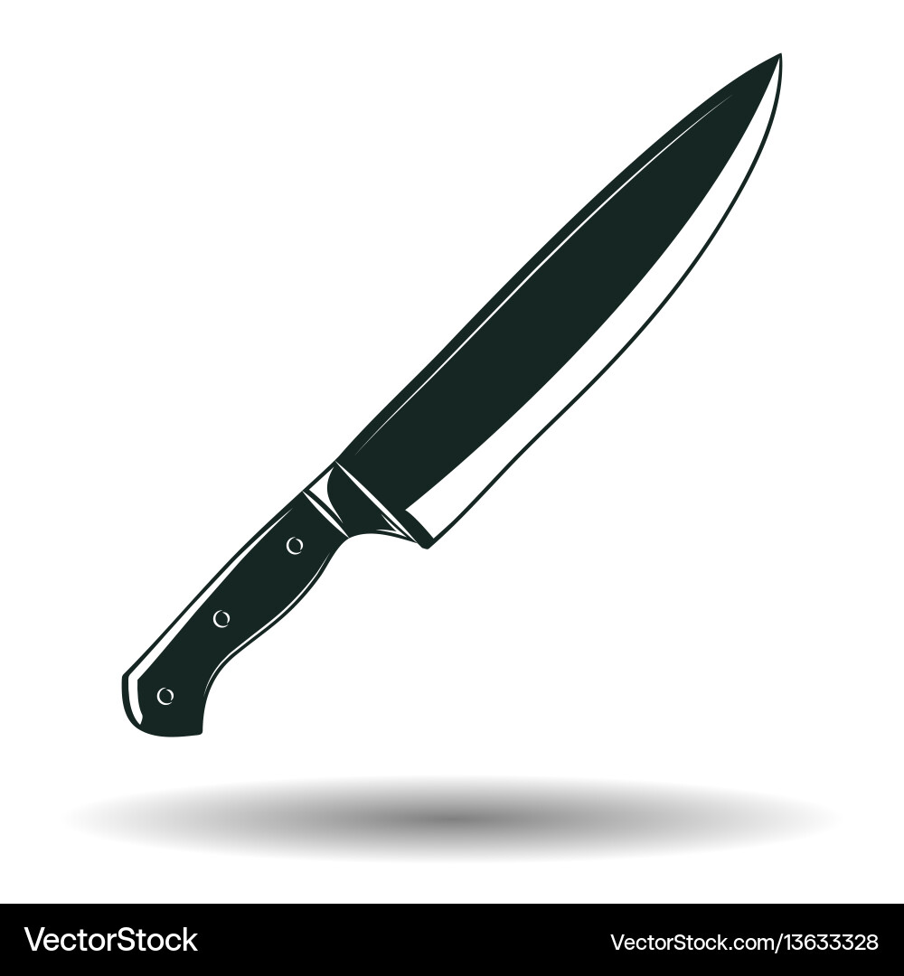 Monochrome knife sign Royalty Free Vector Image