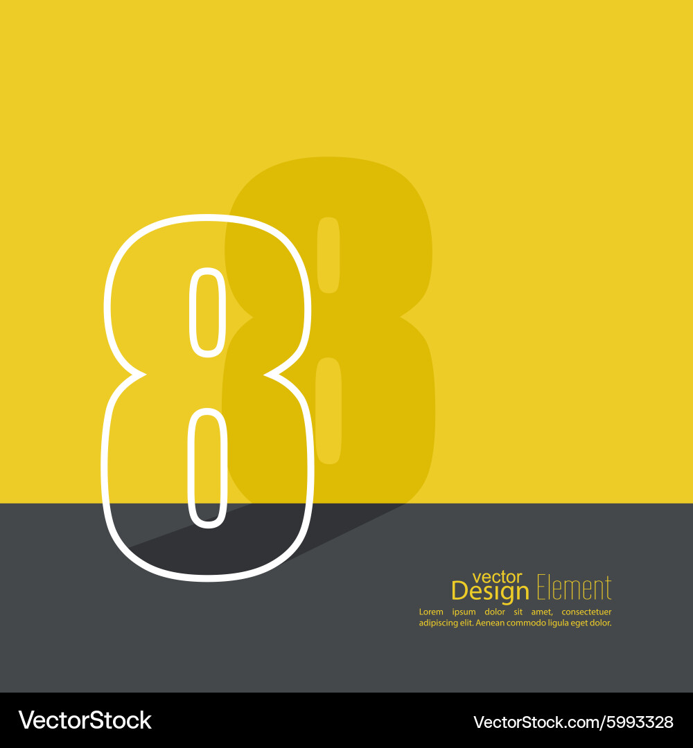 Number 8 Royalty Free Vector Image - VectorStock