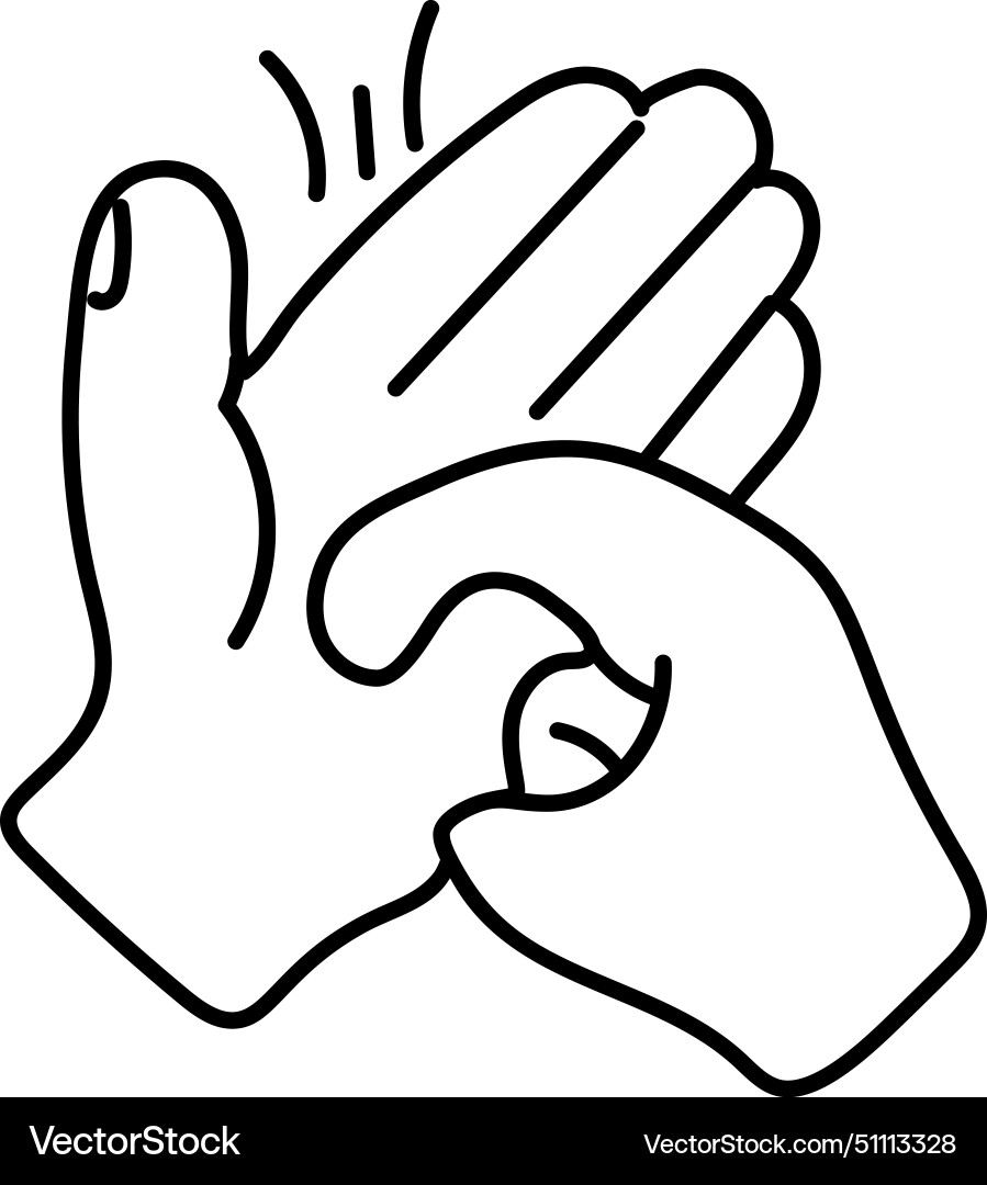 R gesture Royalty Free Vector Image - VectorStock