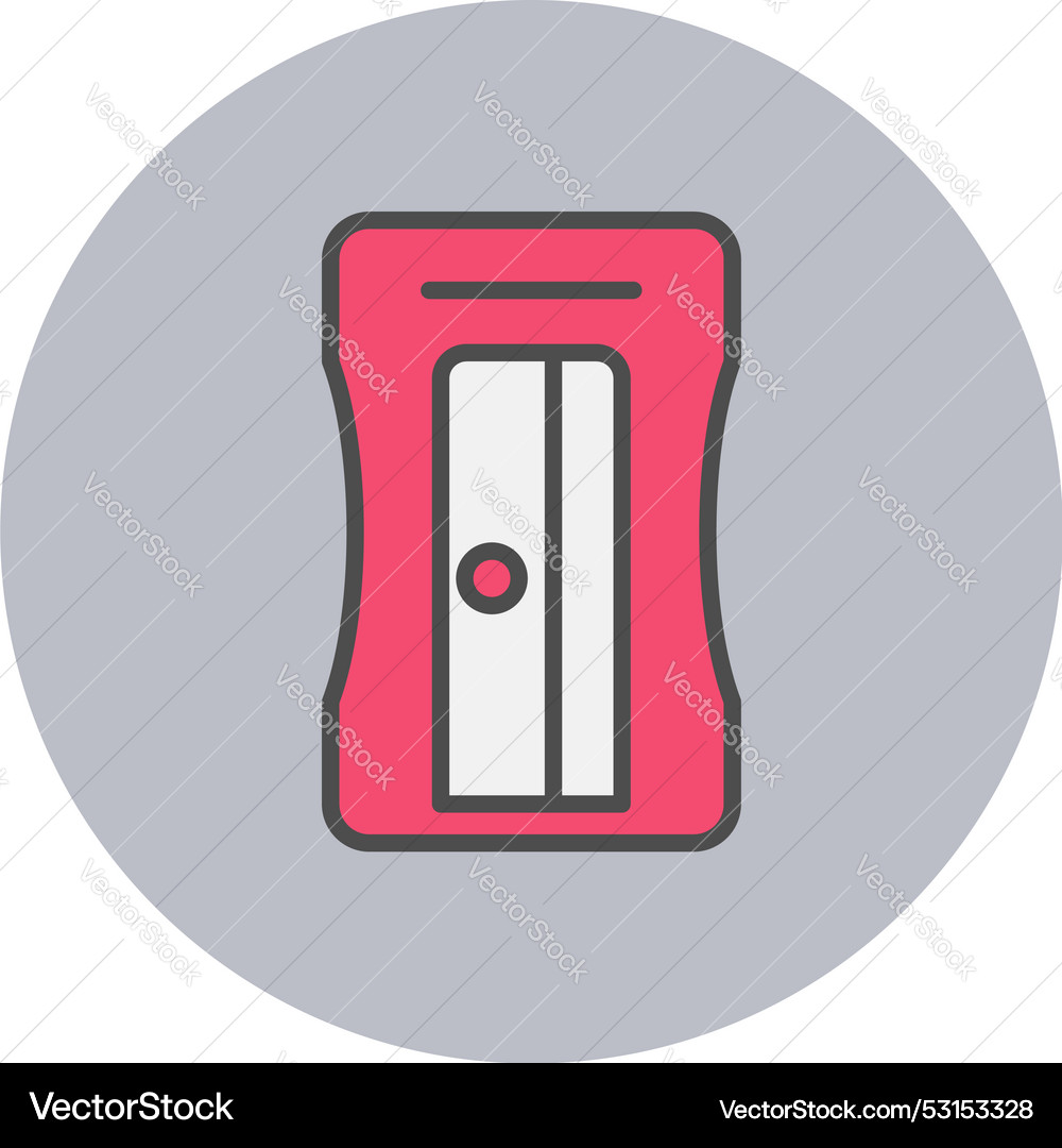Sharpner line filled circle icon Royalty Free Vector Image