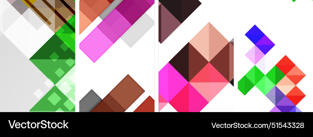 Square abstract poster set Royalty Free Vector Image